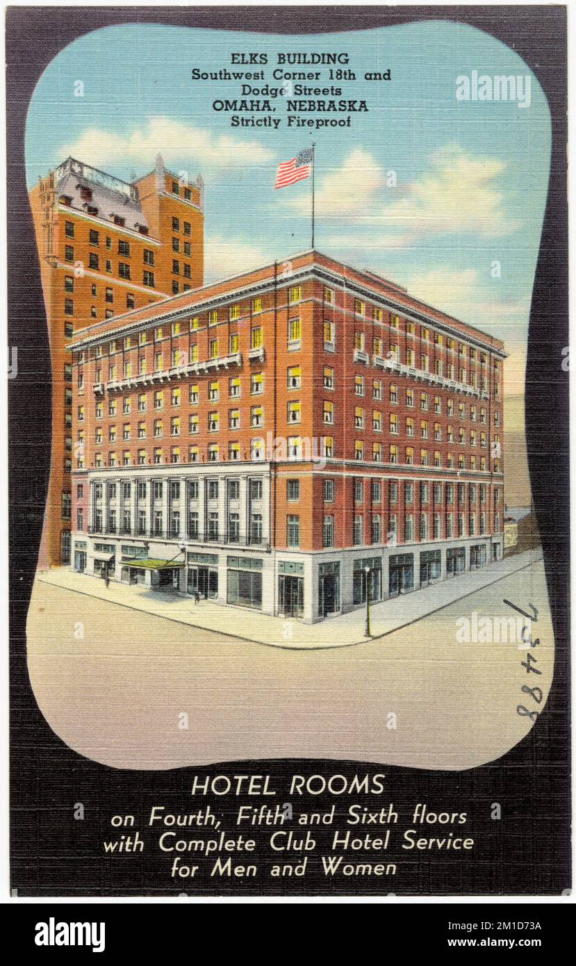 Elks Building, Southwest Corner 18th and Dodge Streets, Omaha, Nebraska ...