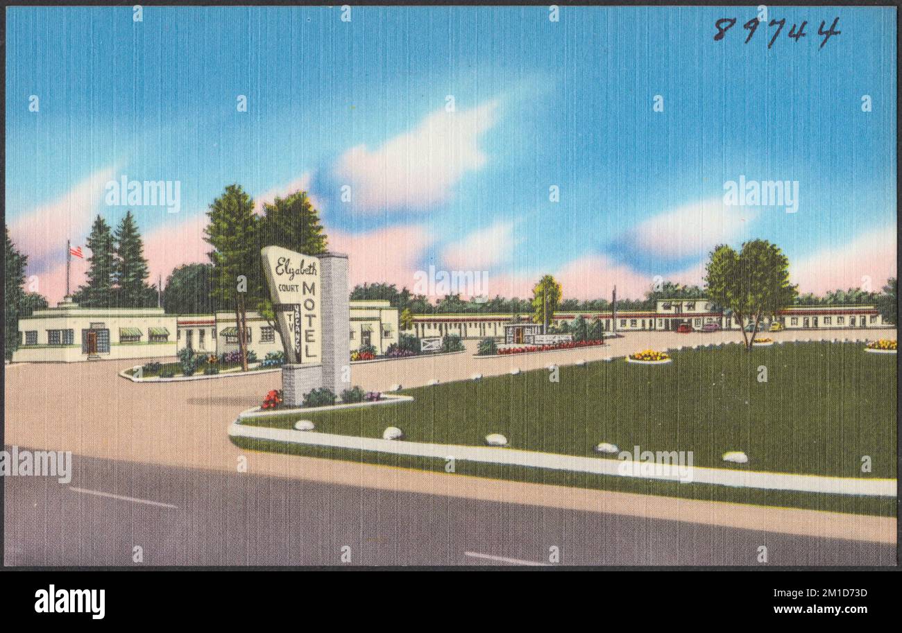 Elizabeth Court Motel, Ltd. , Motels, Tichnor Brothers Collection ...