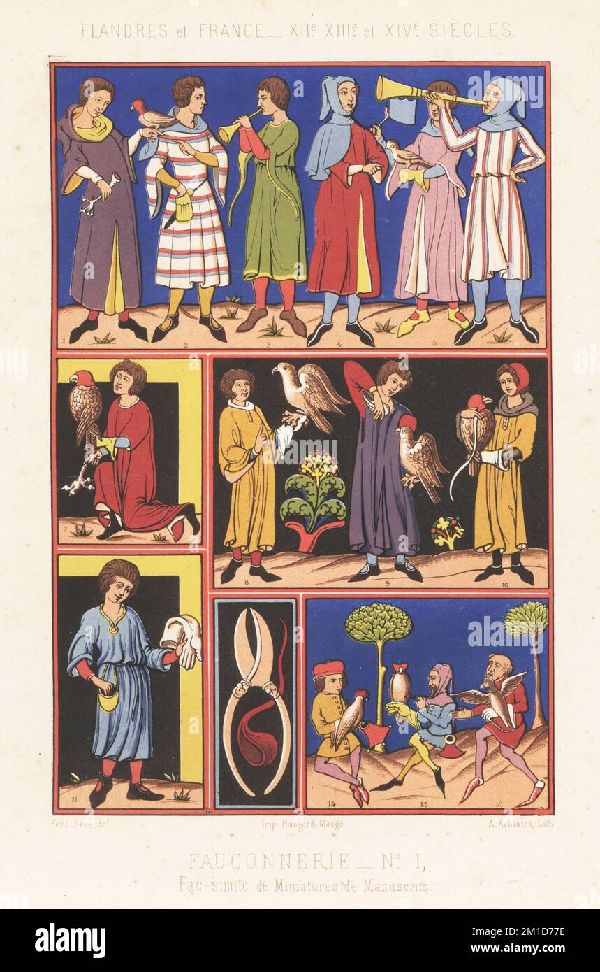 Falconry costumes in Flanders and France, 12th to 14th century ...