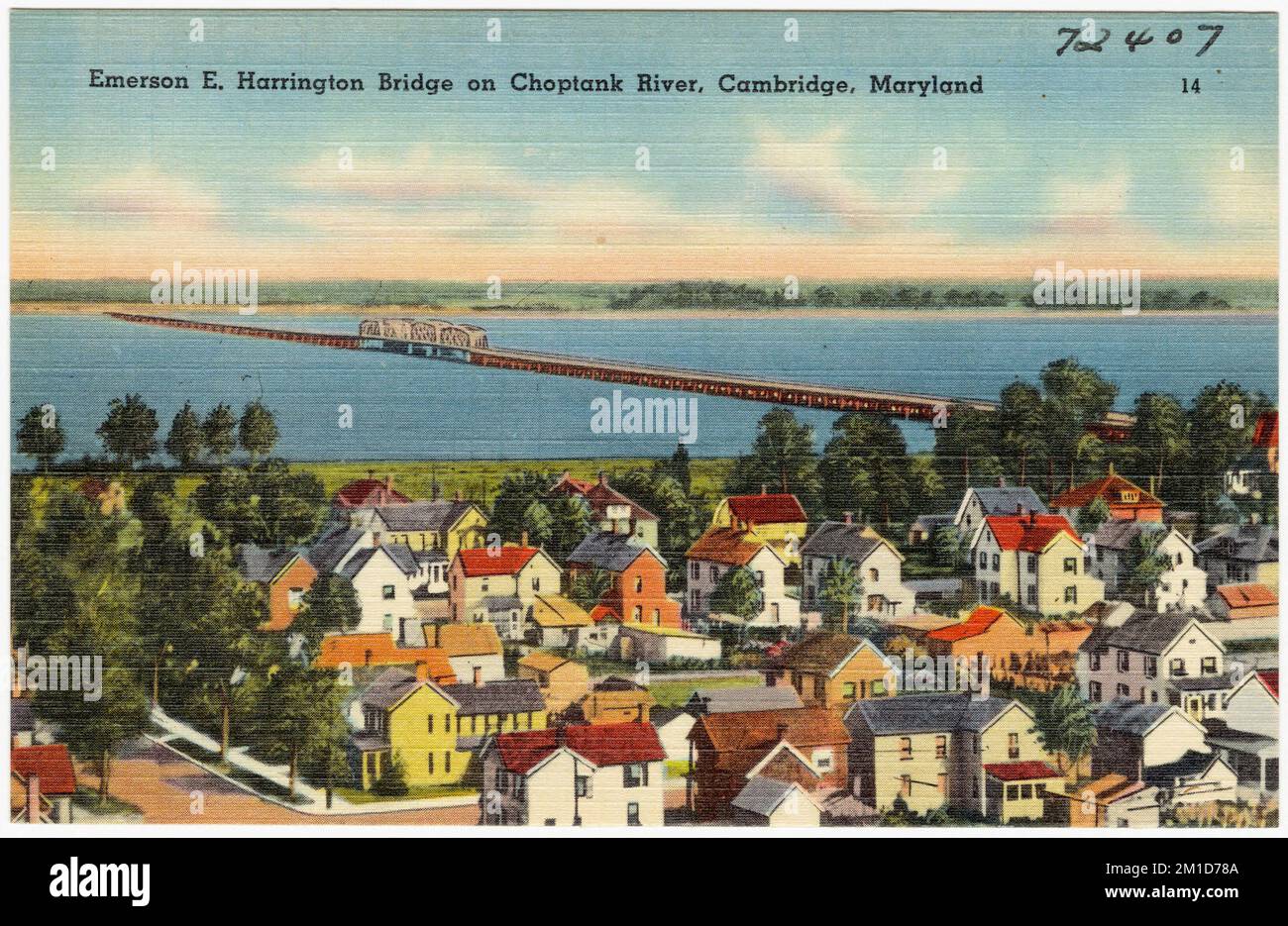 Emerson E. Harrington Bridge on Choptank River, Cambridge, Maryland ...