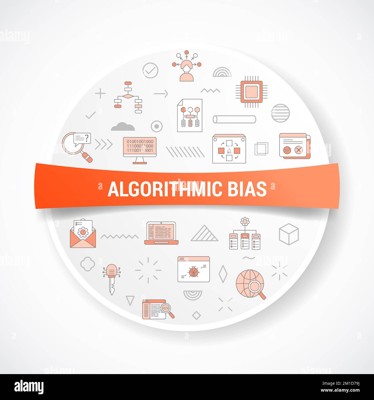 Algorithmic Bias Concept With Icon Concept With Round Or Circle Shape