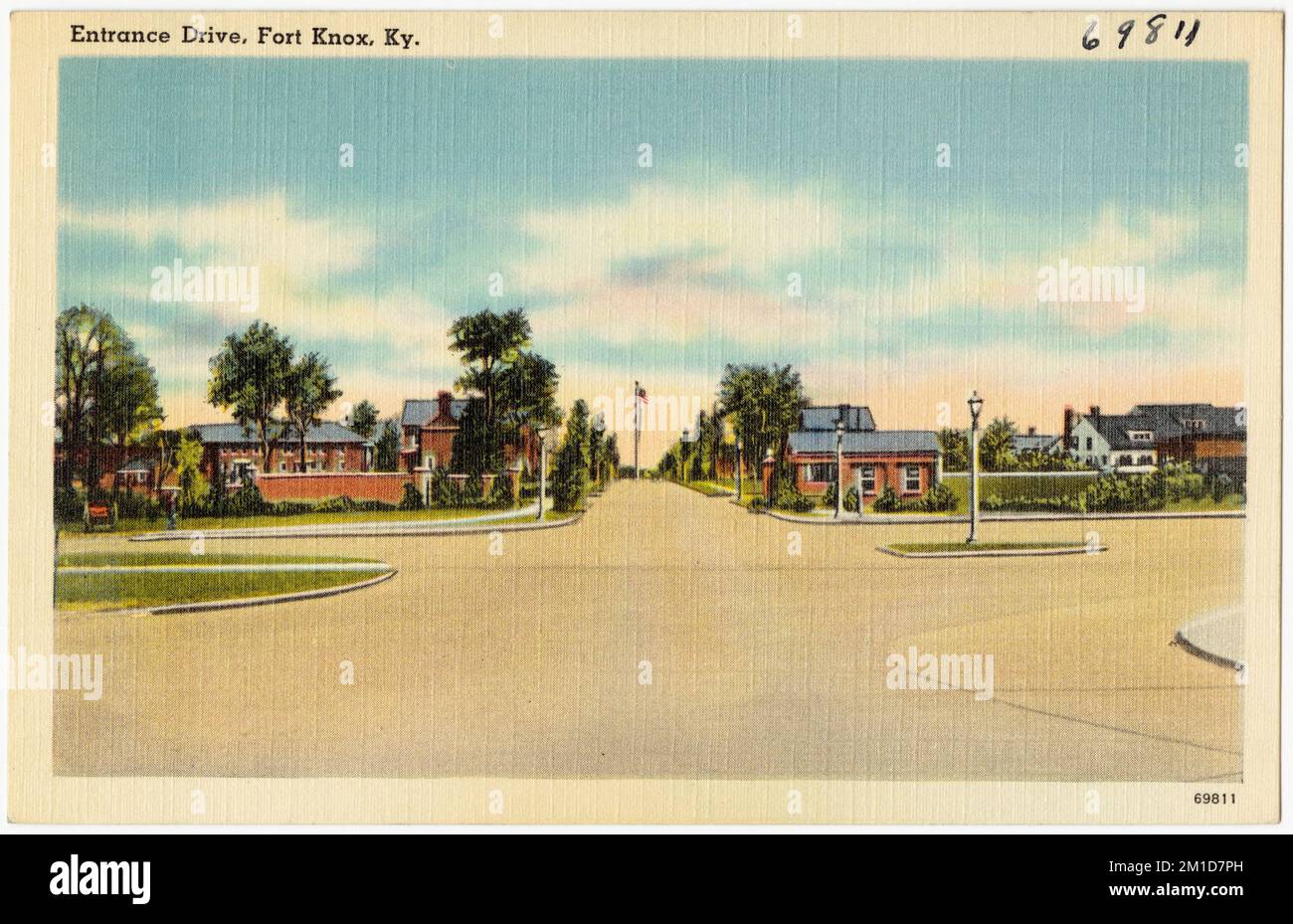 Entrance Drive, Fort Knox, Ky. , Military facilities, Tichnor Brothers ...