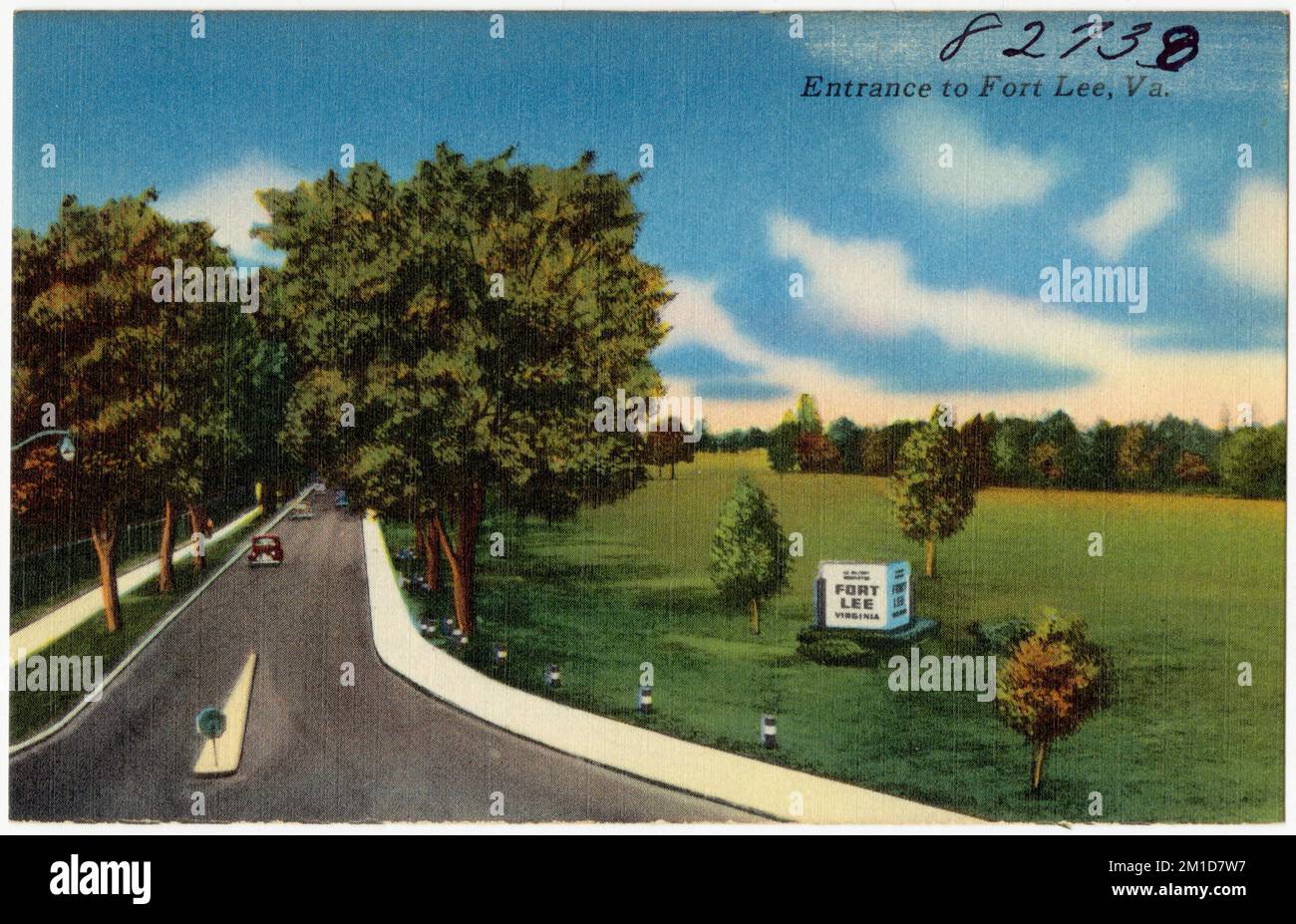 Entrance to Fort Lee, Va. , Military facilities, Tichnor Brothers ...