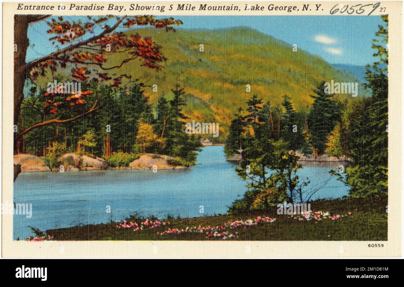 Entrance to Paradise Bay, showing 5 Mile Mountain, Lake George, N. Y ...