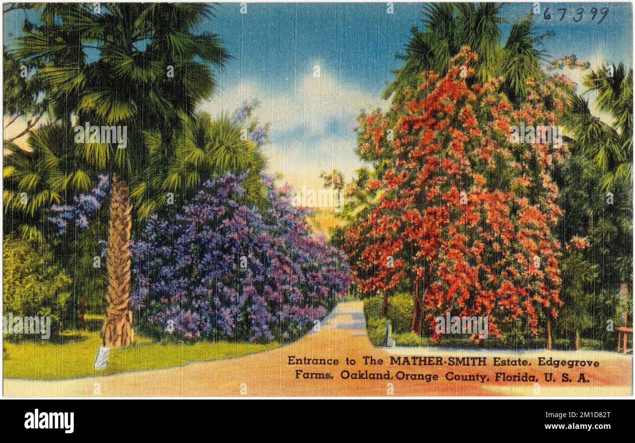 Entrance to the Mather-Smith Estate, Edgegrove Farms, Oakland, Orange ...