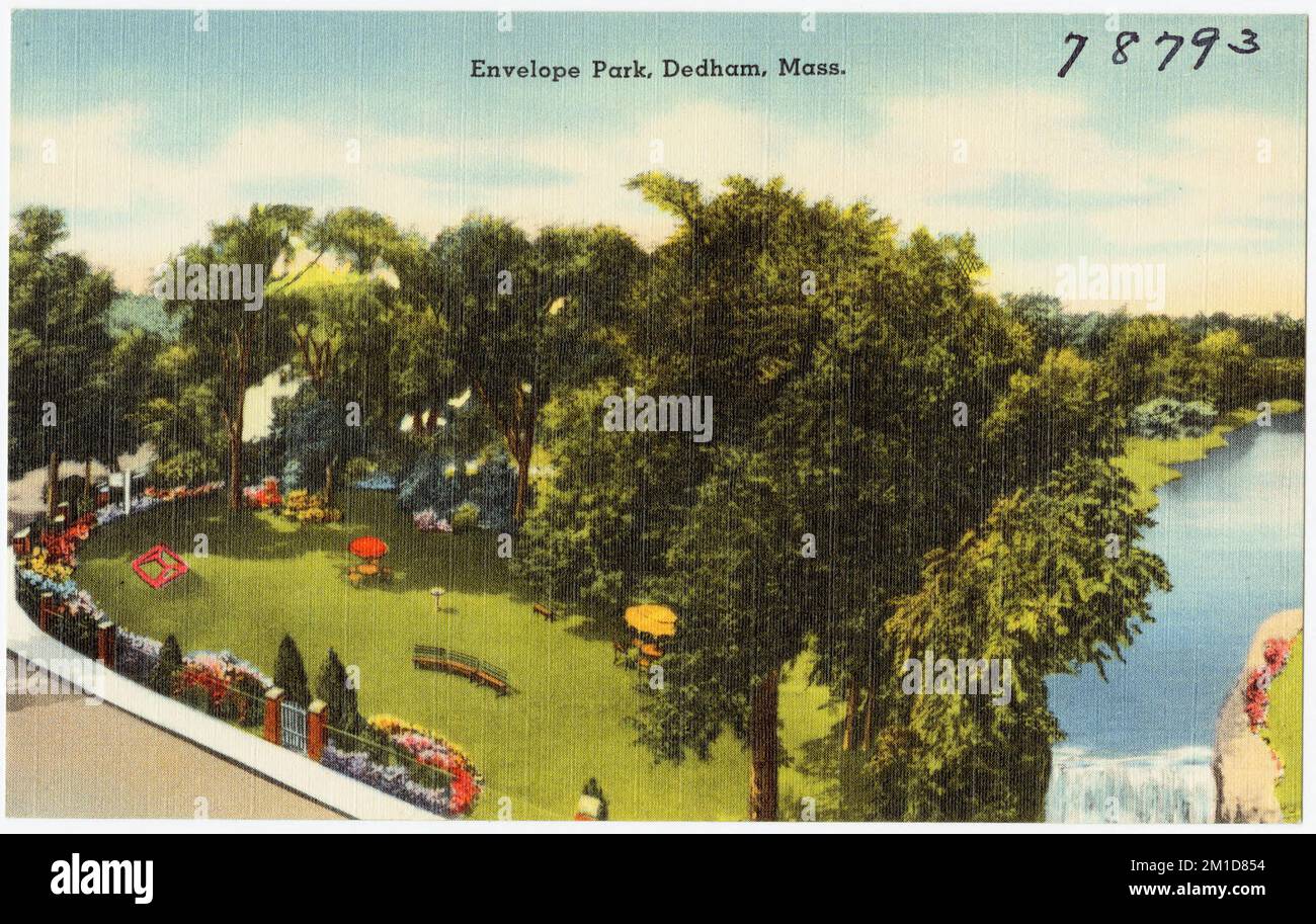 Envelope Park, Dedham, Mass. , Parks, Tichnor Brothers Collection ...
