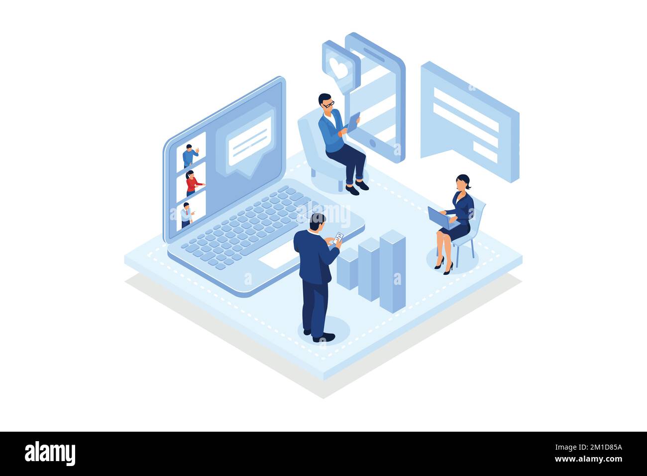 Modern technology. Digital podium in virtual class, data visualization ...