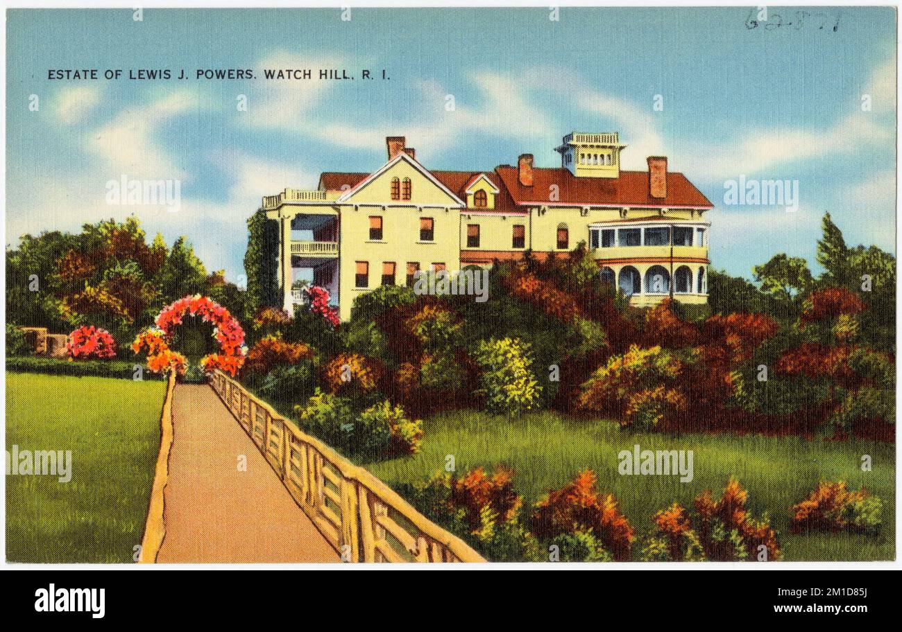 Estate of Lewis J. Powers, Watch Hill, R.I. , Houses, Tichnor Brothers ...