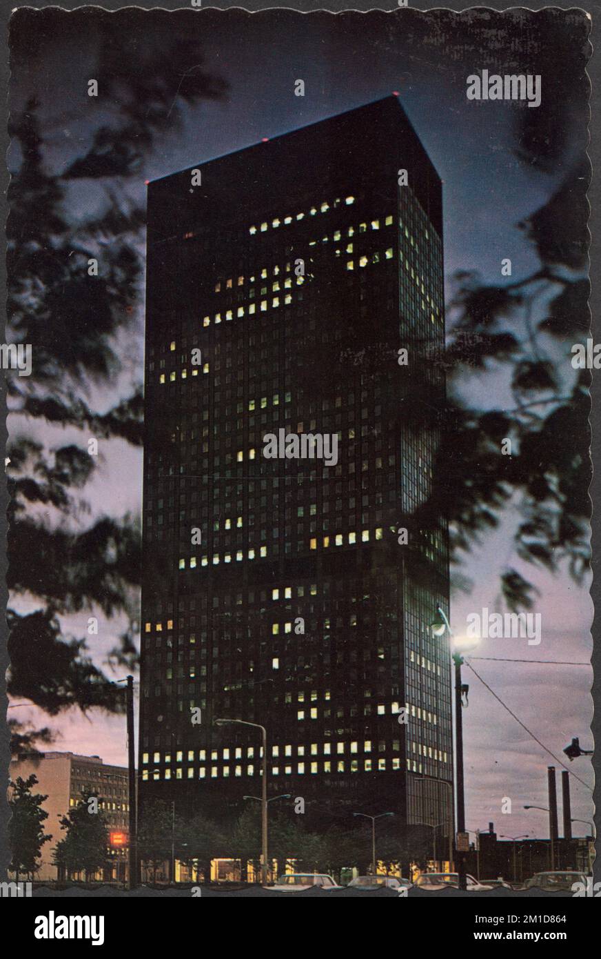 Erieview Tower at night, Cleveland, Ohio , Skyscrapers, Tichnor ...