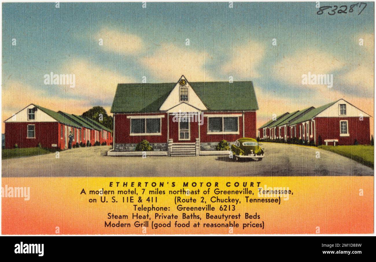 Etherton's Motor Court, a modern motel, 7 miles northeast of ...