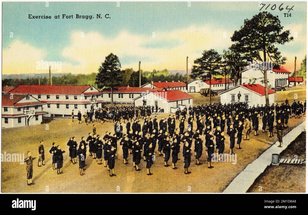 Exercise at Fort Bragg, N. C. , Military facilities, Tichnor Brothers ...