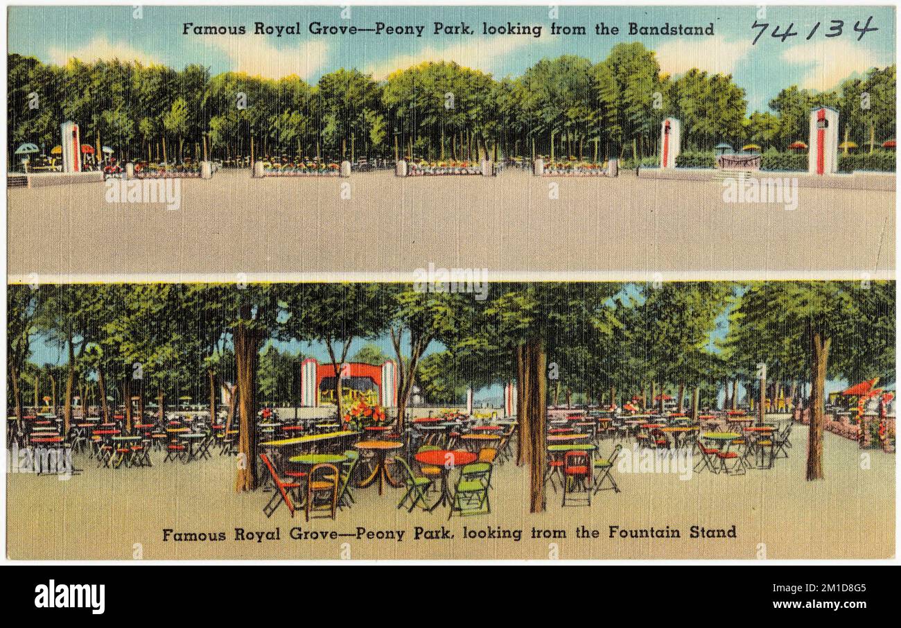 Famous Royal Grove -- Peony Park, looking from the bandstand. Famous ...