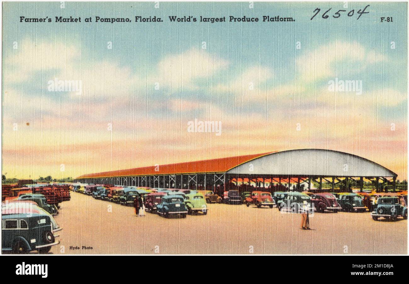 Farmer's market at Pompano, Florida, world's largest produce platform ...