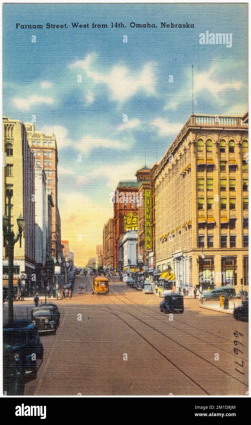 Farnam Street, West from 14th, Omaha, Nebraska , Cities & towns ...