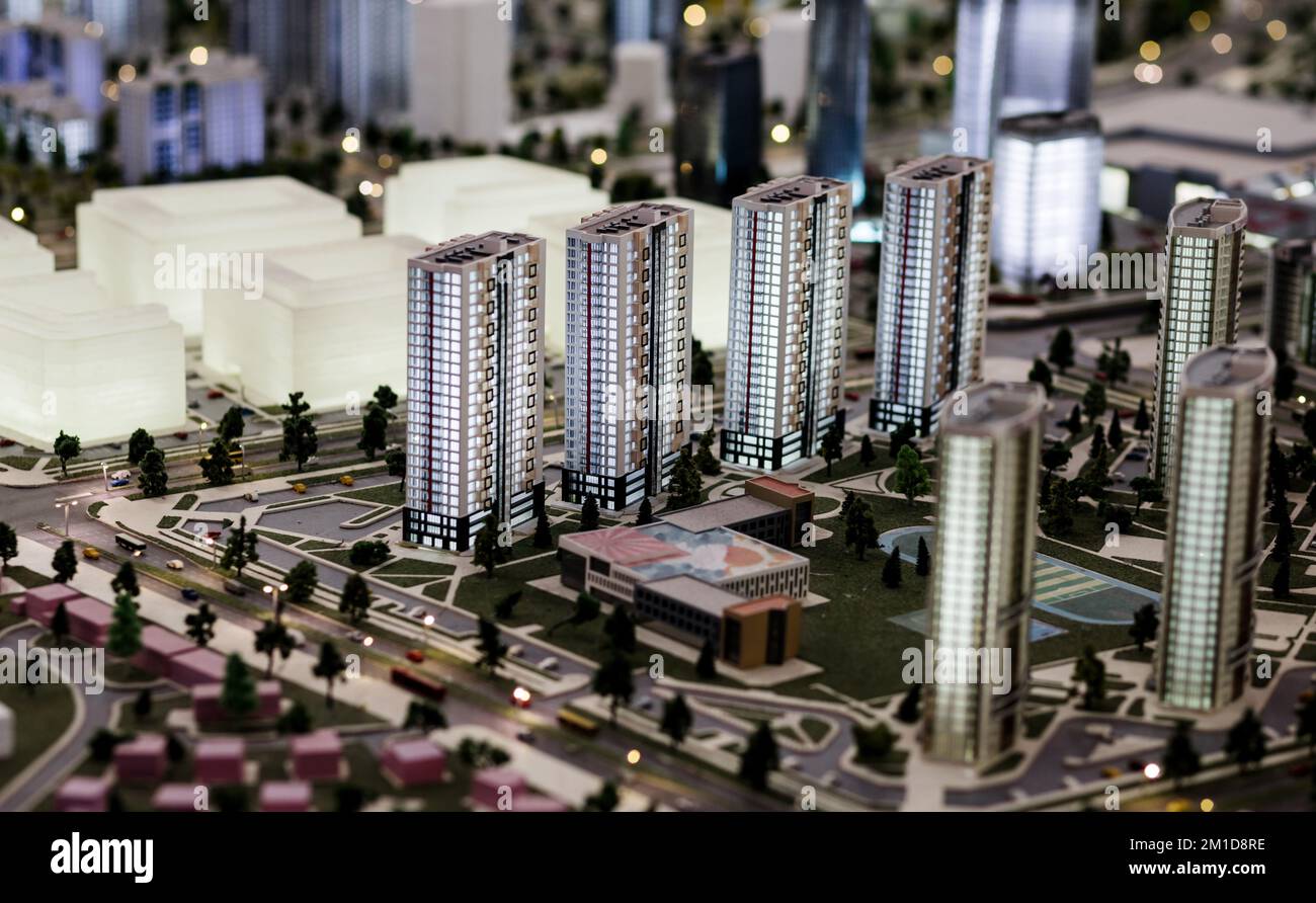 presentation of the city in miniature. Maquette city Stock Photo - Alamy