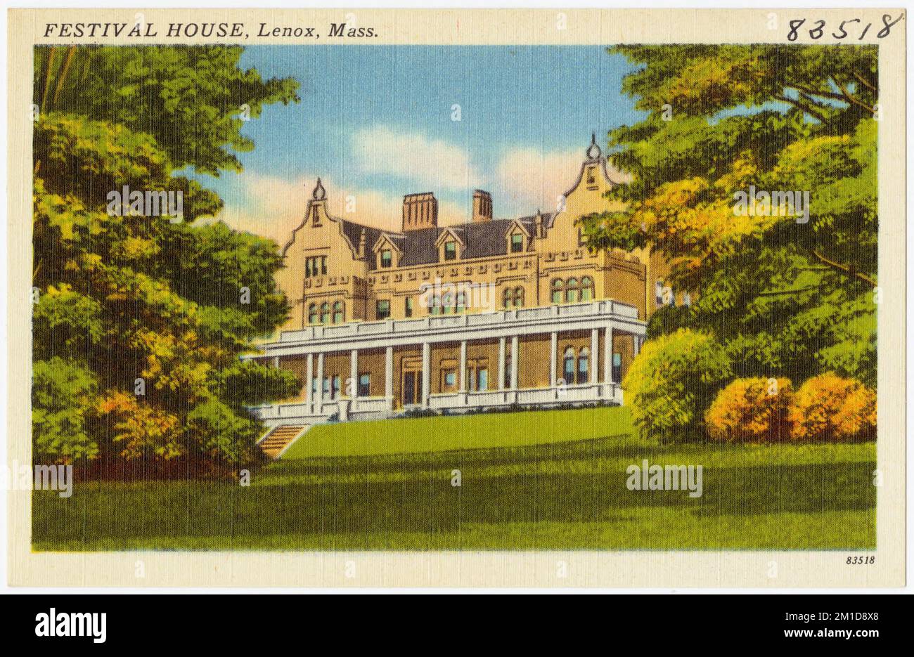 Festival House, Lenox, Mass. , Mansions, Tichnor Brothers Collection ...
