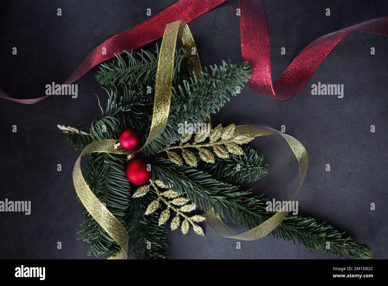 christmas decor. festive christmas tree for the decorator Stock Photo ...