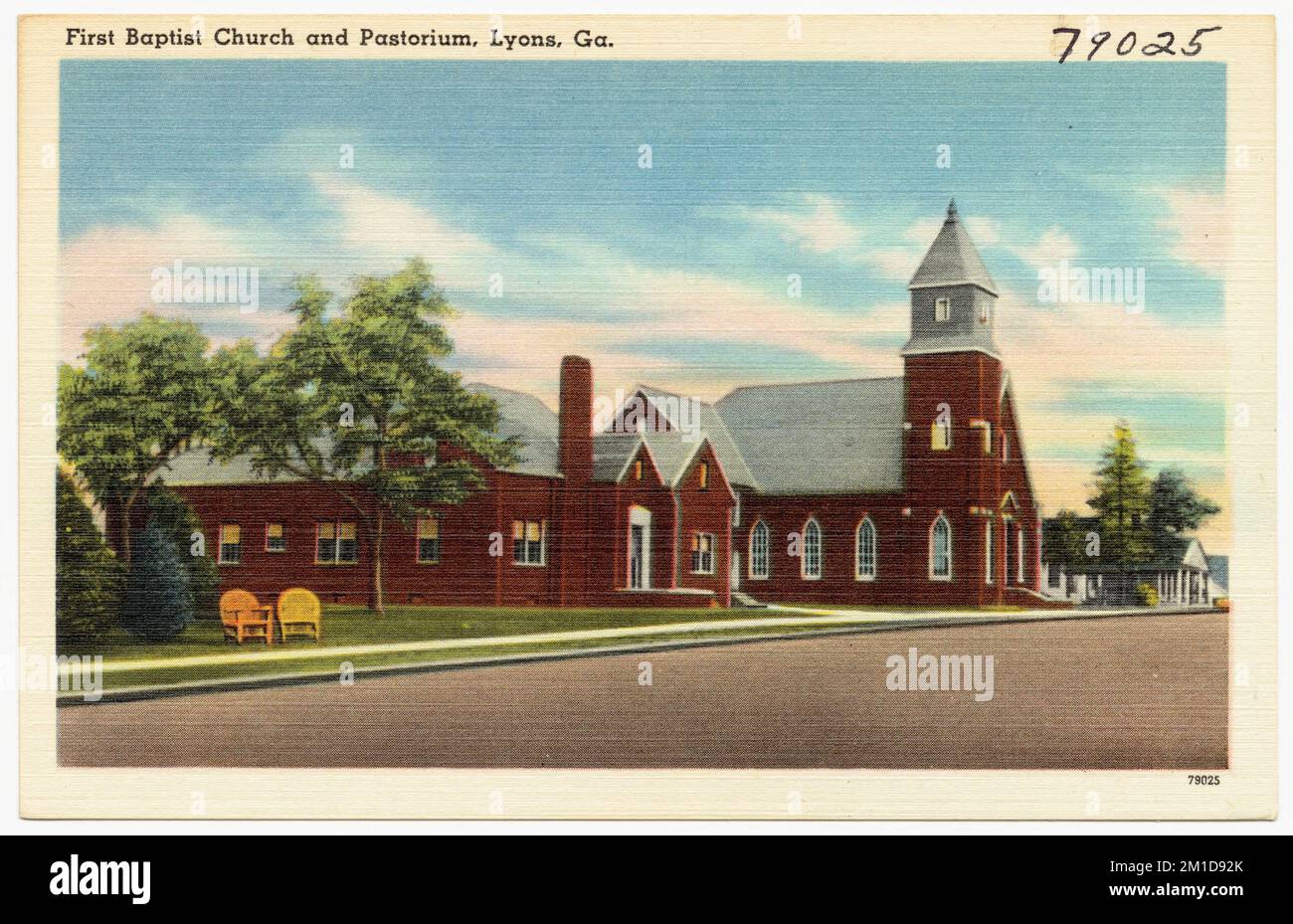 First Baptist Church and Pastorium, Lyons, Ga. , Churches, Tichnor Brothers Collection ...