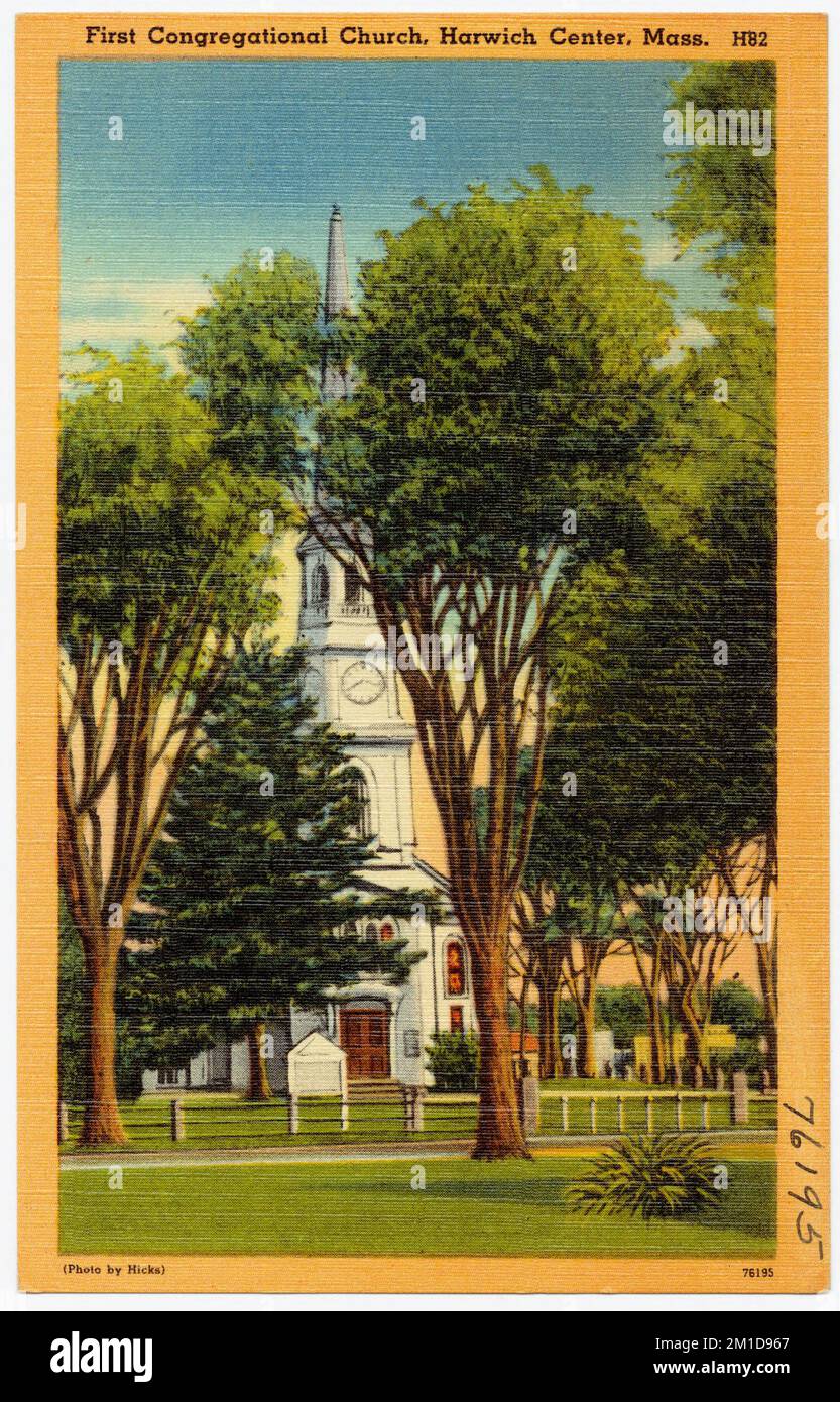 First Congregational Church, Harwich Center, Mass. , Congregational churches, Tichnor Brothers ...