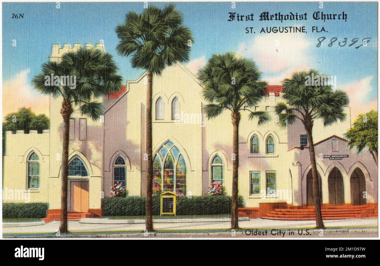 First Methodist Church, St. Augustine, Florida, oldest city in U.S ...