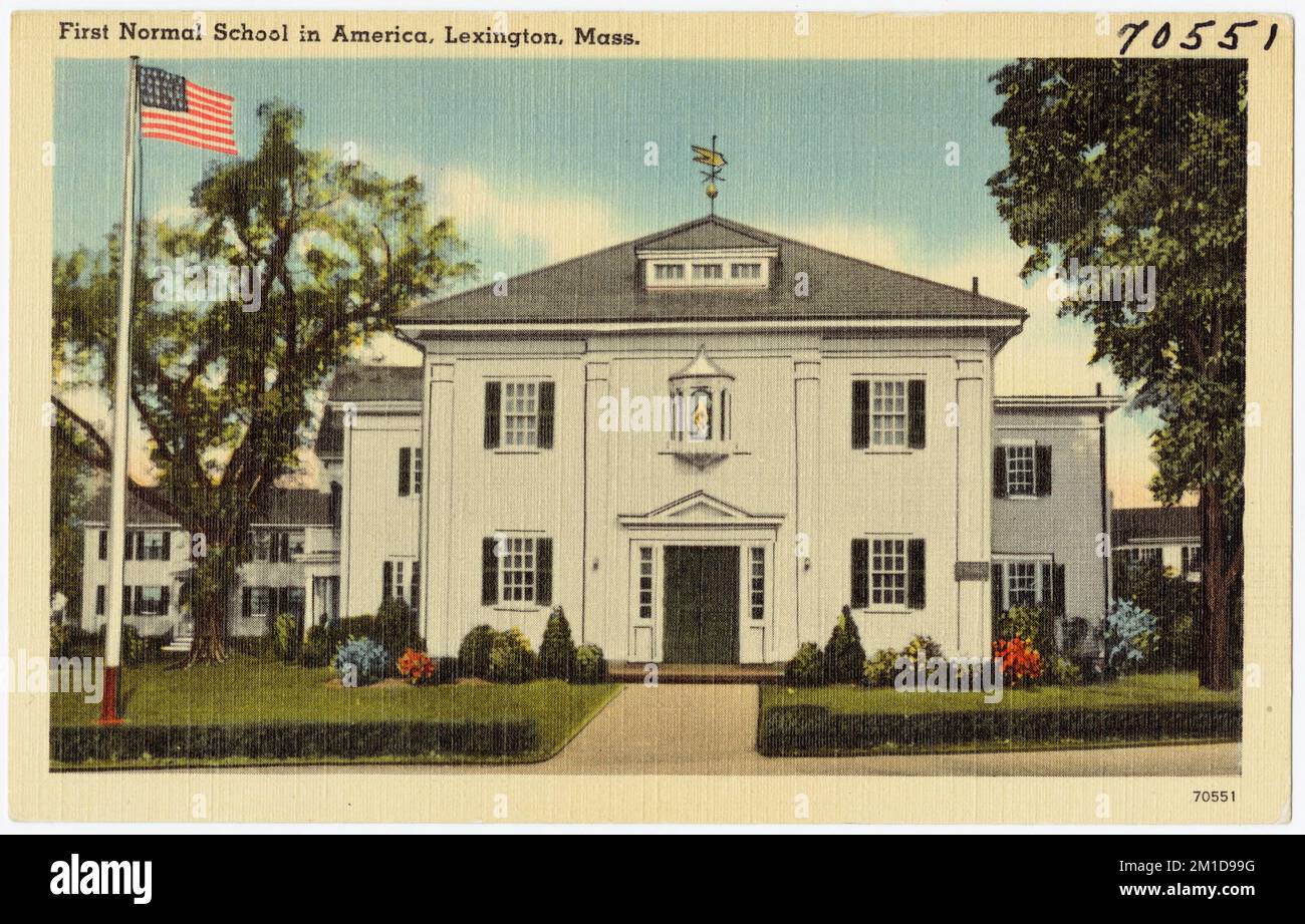 First normal school in America, Lexington, Mass. , Schools, Tichnor ...