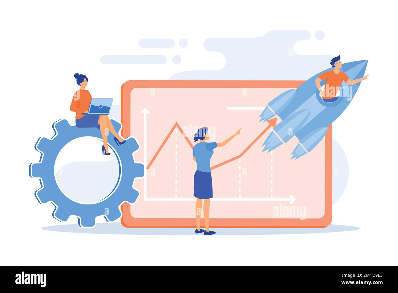 Workflow effectiveness optimization. Work performance growth, business ...