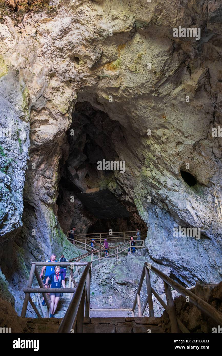 Cave of the Predjama Castle (Predjamski Grad) in Slovenia Stock Photo ...