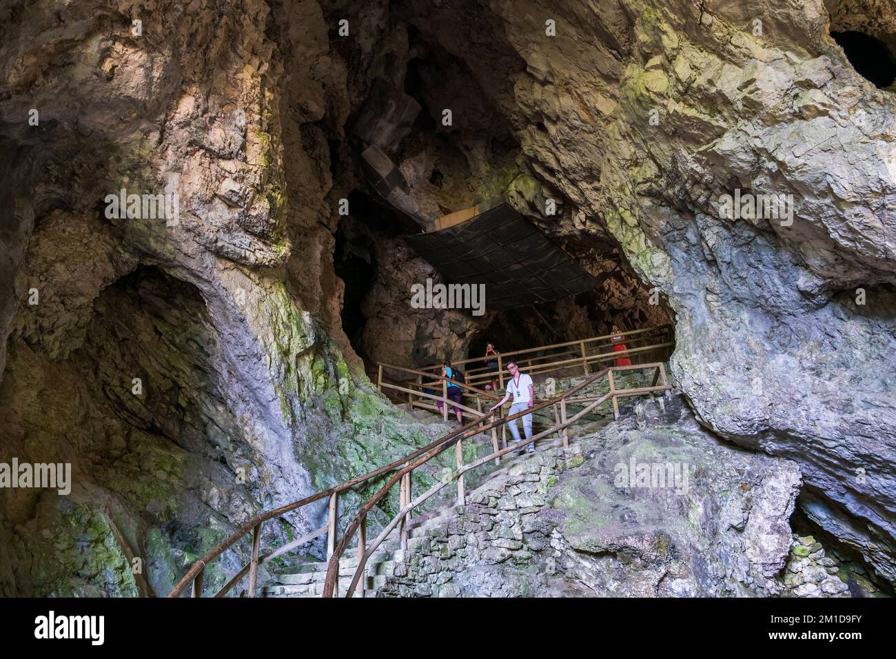 Cave interior of the Predjama Castle (Predjamski Grad) in Slovenia ...
