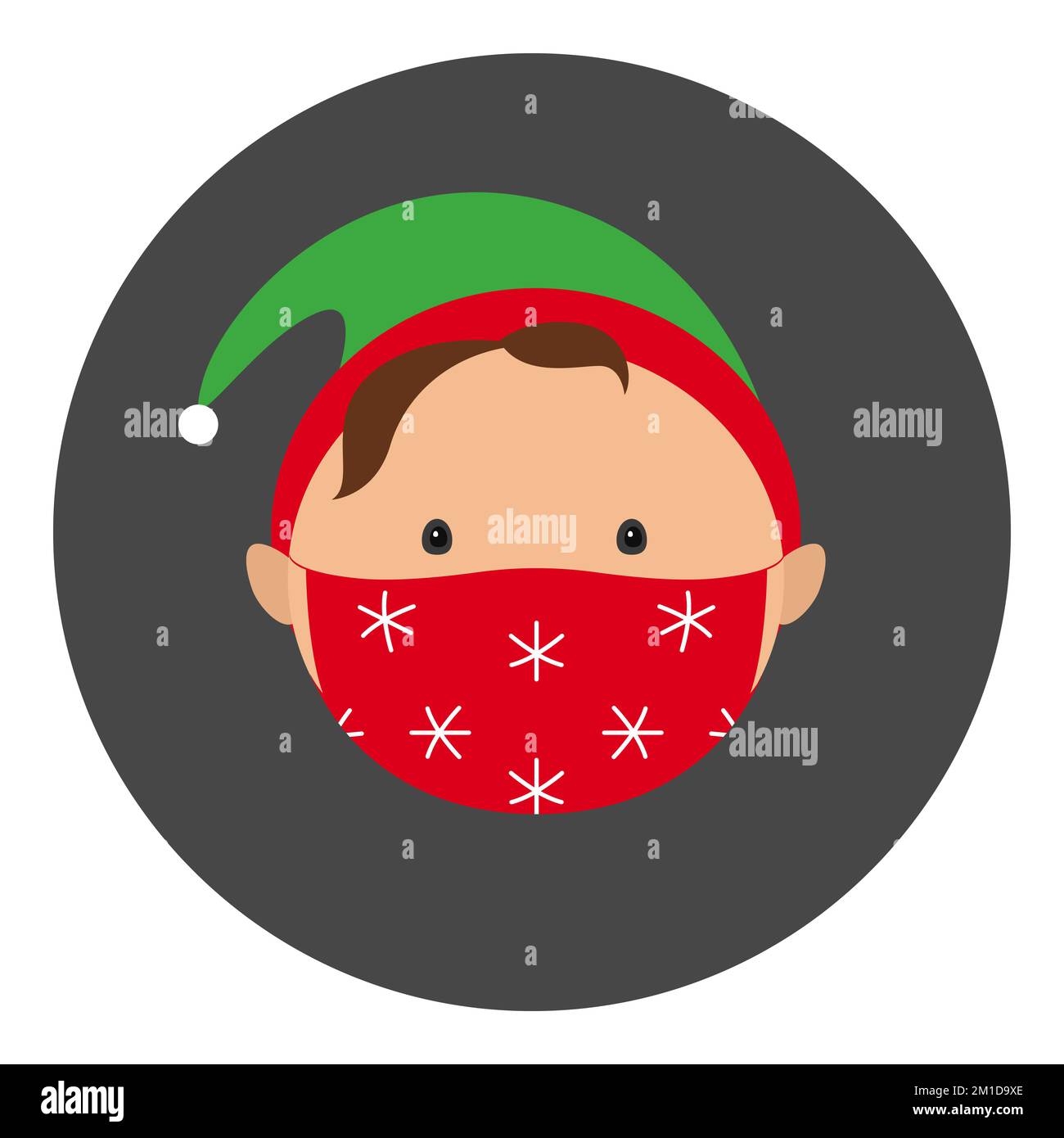 Protective medical mask in christmas Stock Vector Images - Alamy
