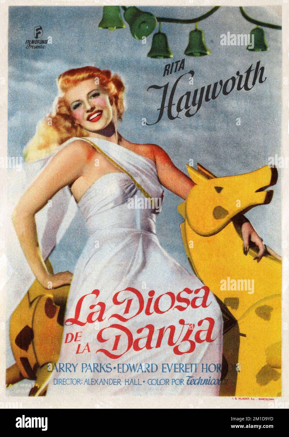 RITA HAYWORTH in DOWN TO EARTH (1947), directed by ALEXANDER HALL ...