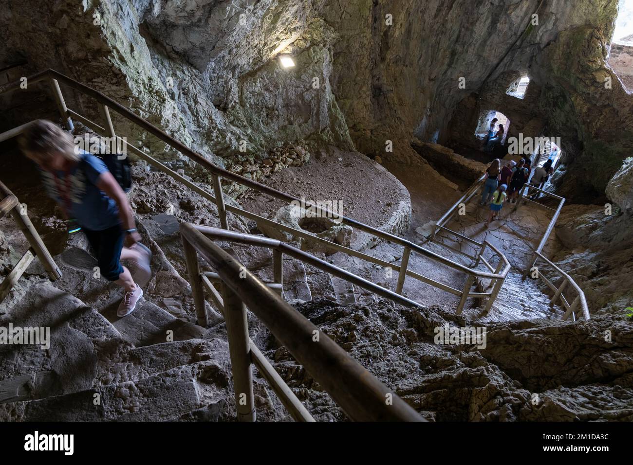 Cave interior of the Predjama Castle (Predjamski Grad) in Slovenia ...