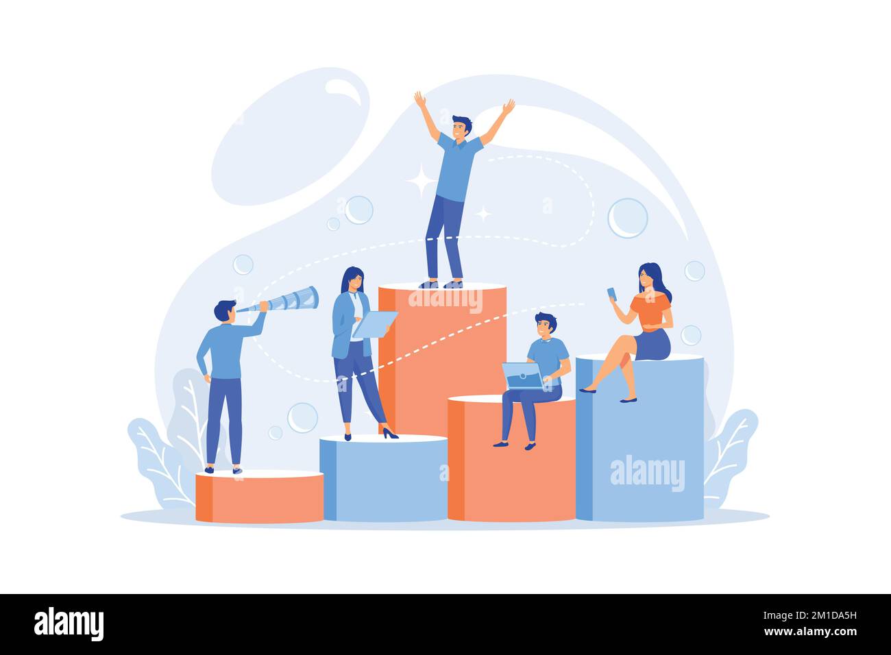 Hierarchy on ladder Stock Vector Images - Alamy