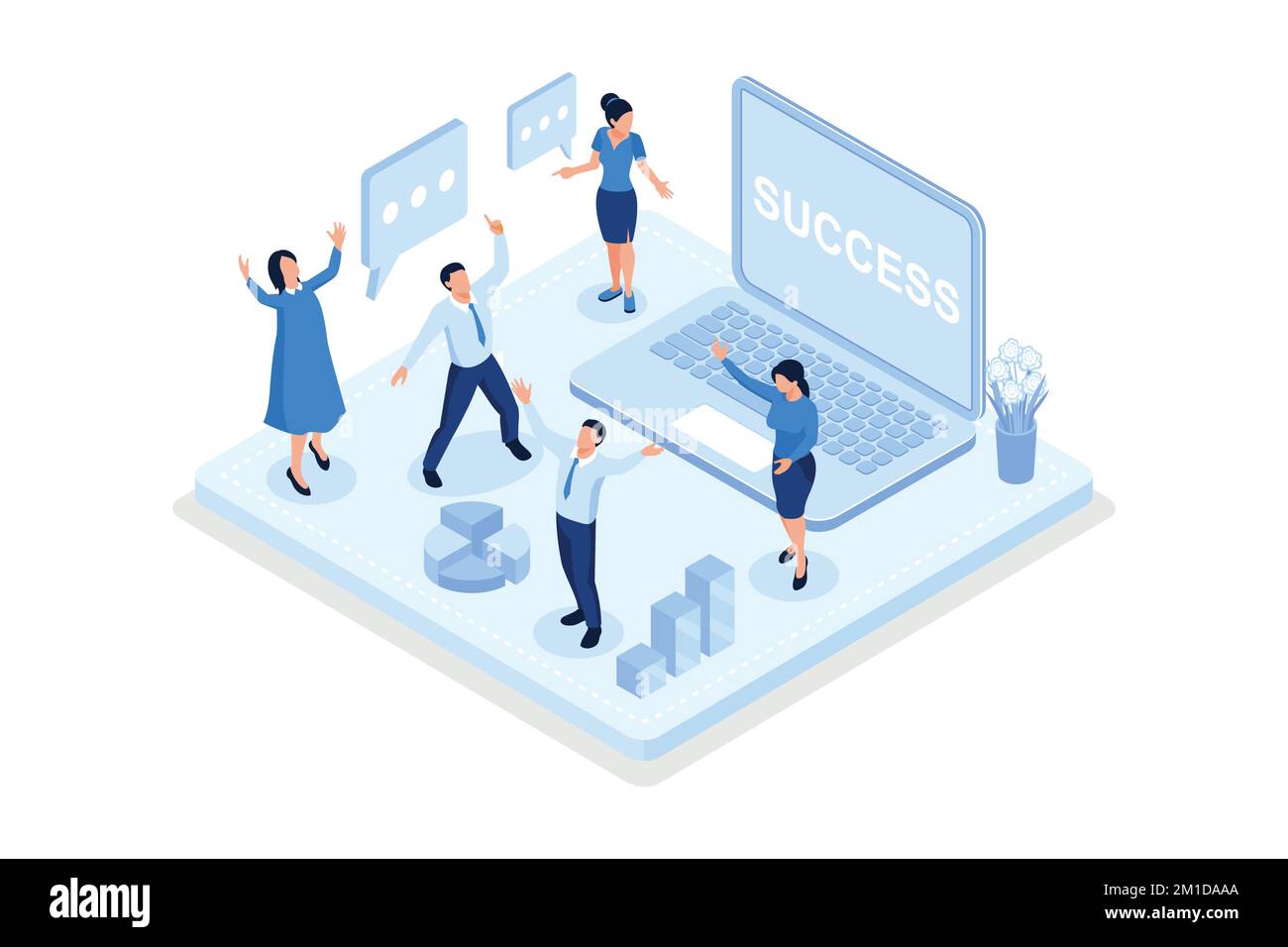 Startup concept with rocket launch. Can use for web banner ...