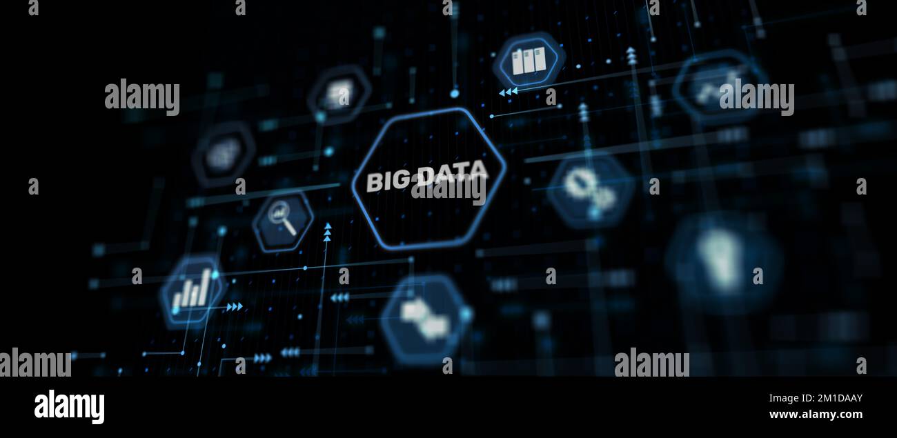Big data abstract world and globe icon. Big Data symbol and modern ...
