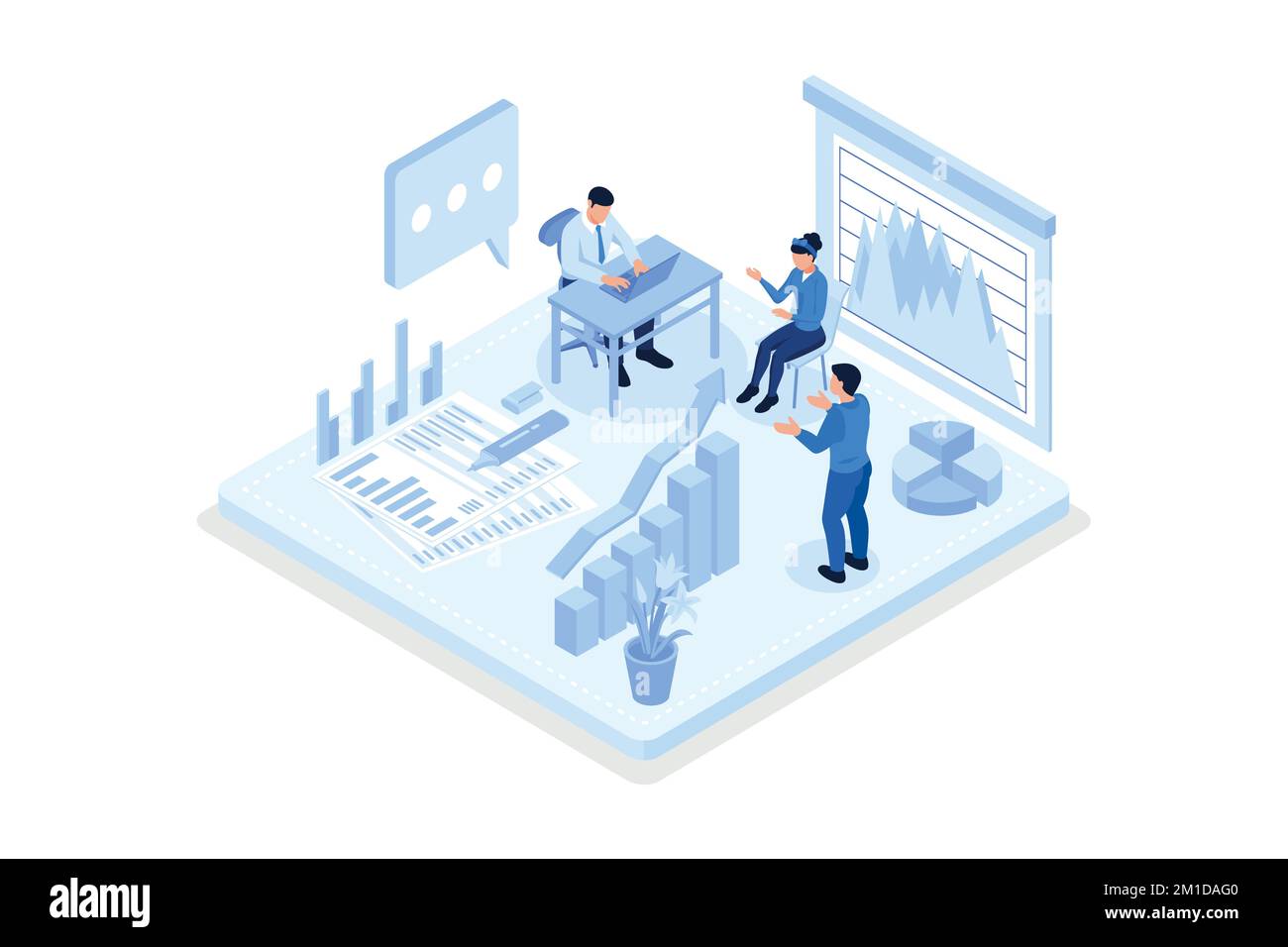 Financial advisor concept banner with characters. Can use for web ...