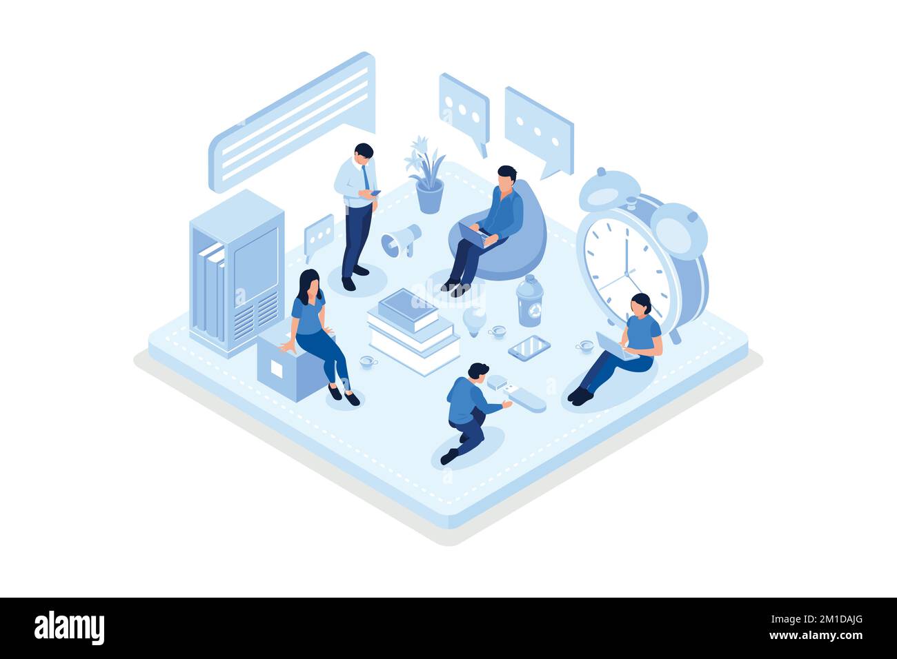 People team work together. Can use for web banner, infographics, hero ...