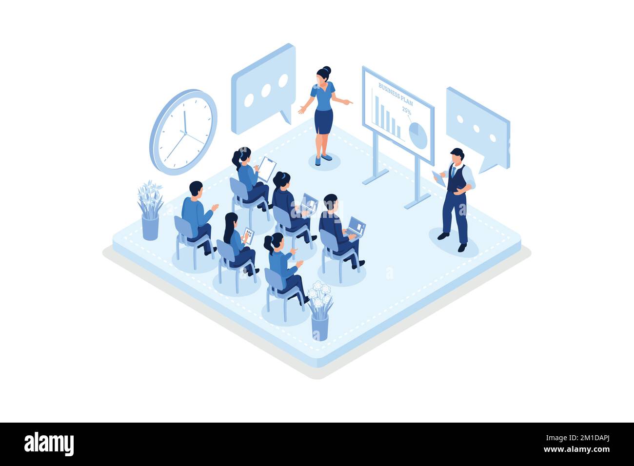 Business training or courses concept. Can use for web banner ...