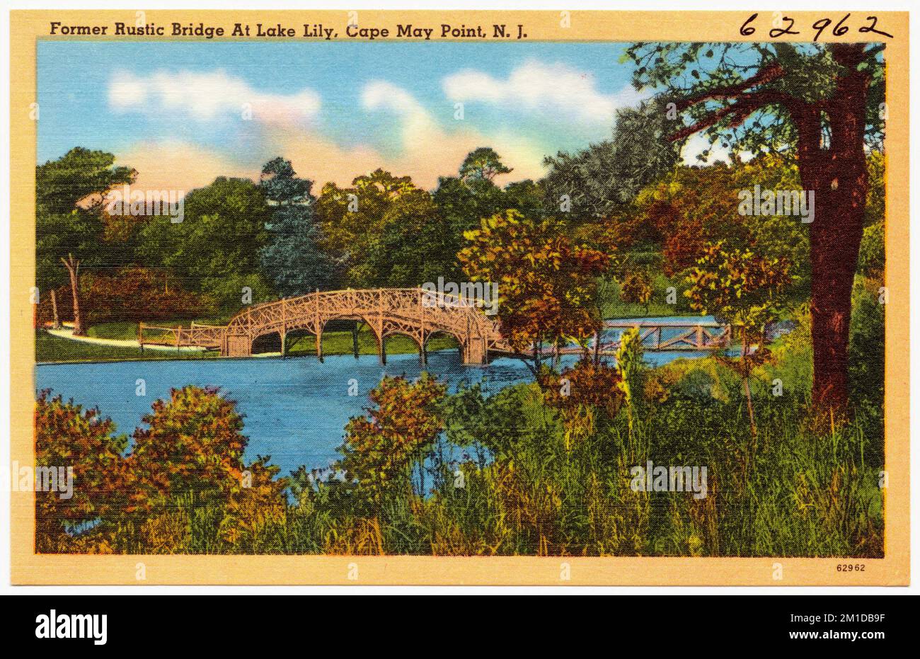 Former rustic bridge at Lake Lily, Cape May Point, N. J. , Bridges ...