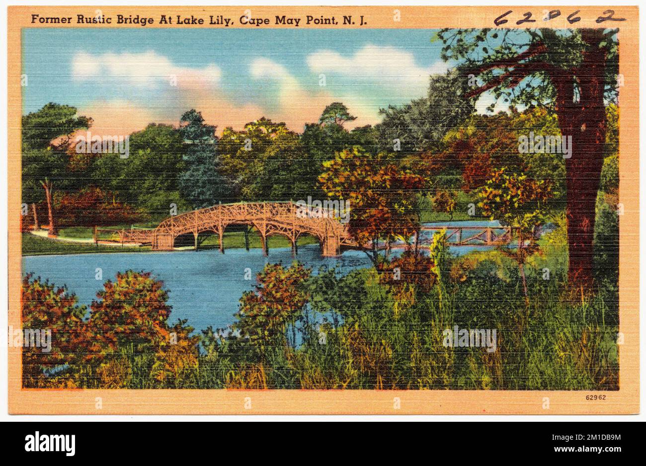 Former rustic bridge at Lake Lily, Cape May Point, N. J. , Bridges ...