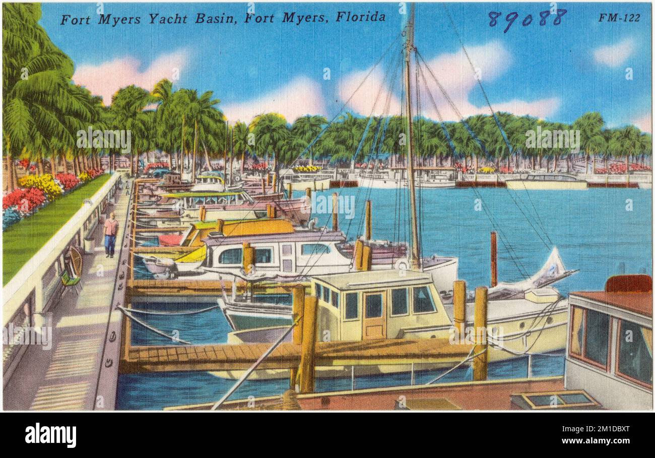 Fort Myers Yacht Basin, Fort Myers, Florida , Boats, Tichnor Brothers ...