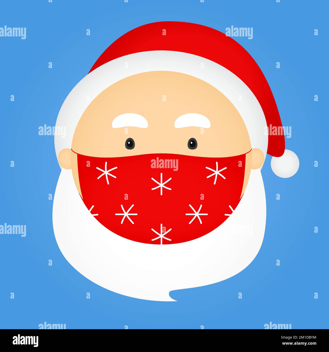 Santa Claus in face mask. Cartoon. Vector illustration Stock Vector ...