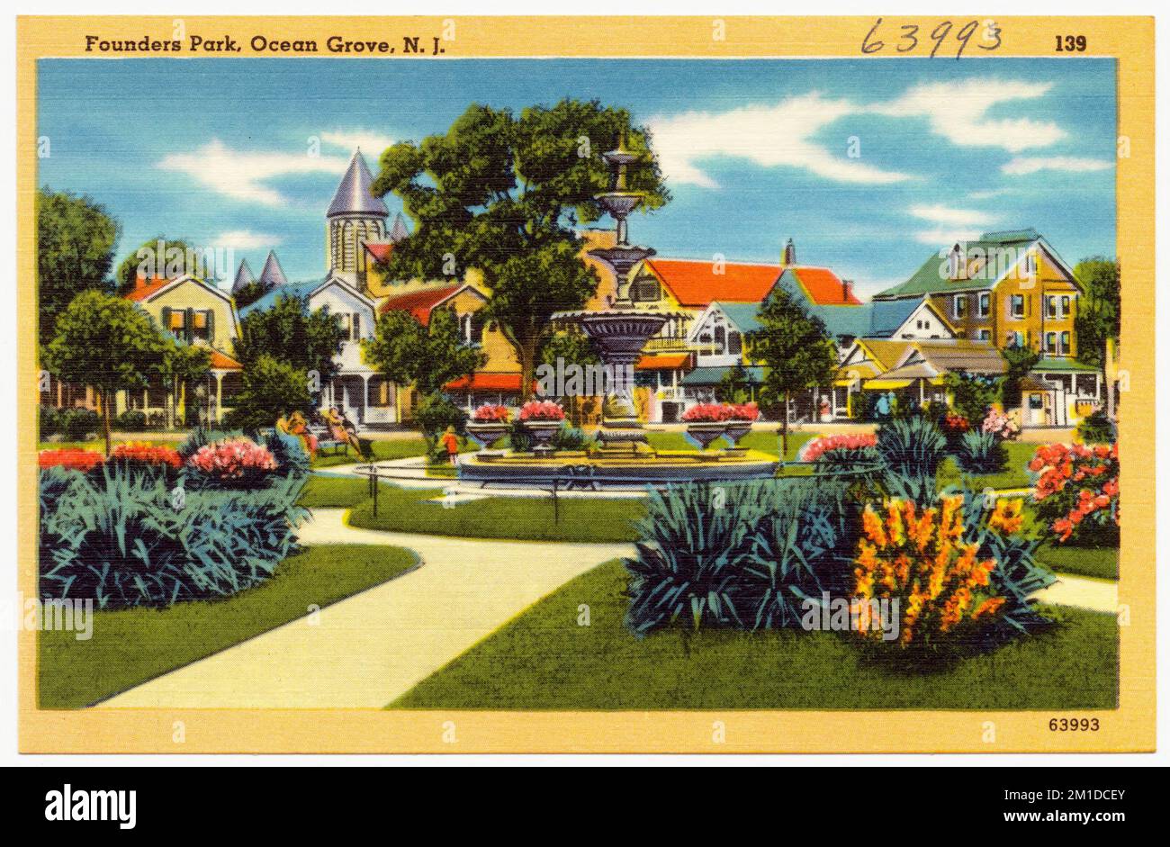 Founders Park, Ocean Grove, N. J. , Parks, Tichnor Brothers Collection ...