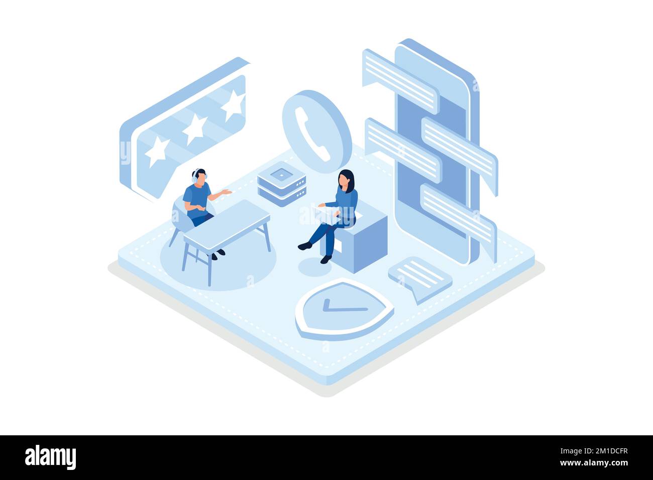 Call center concept. Can use for web banner, infographics, hero images ...