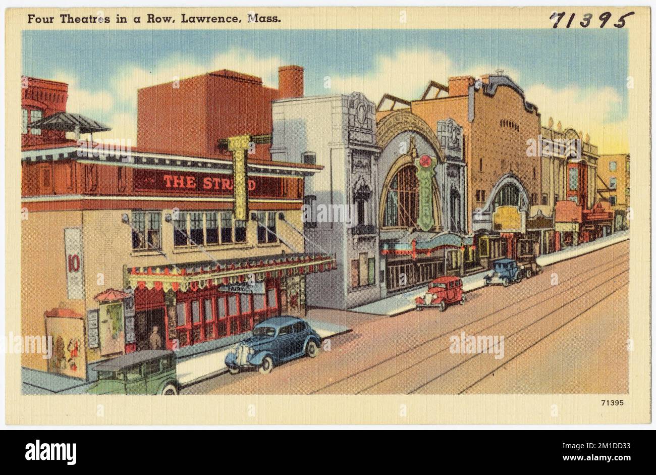Four theatres in a row, Lawrence, Mass. , Theaters, Tichnor Brothers ...