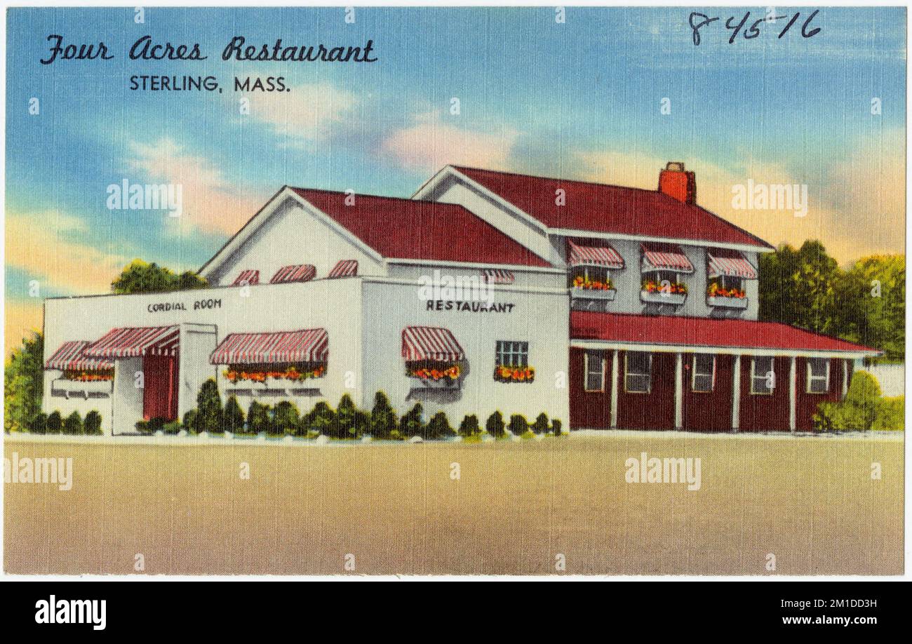 Four Acres Restaurant, Sterling, Mass. , Restaurants, Tichnor Brothers ...