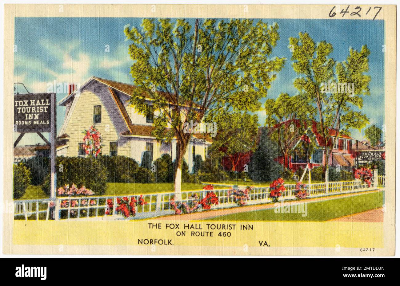 The Fox Hall Tourist Inn, on route 460, Norfolk, VA. , Motels, Tichnor ...