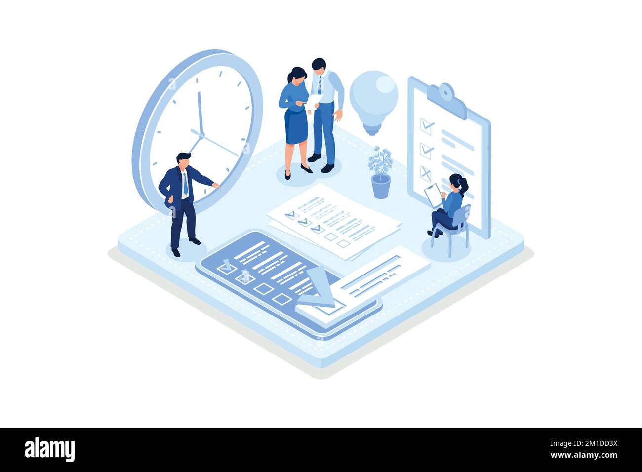 Time management concept. Can use for web banner, infographics, hero ...