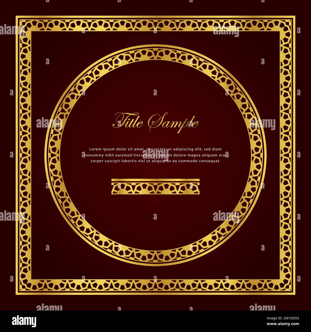 Luxury golden square and round frame set Stock Vector Image & Art - Alamy