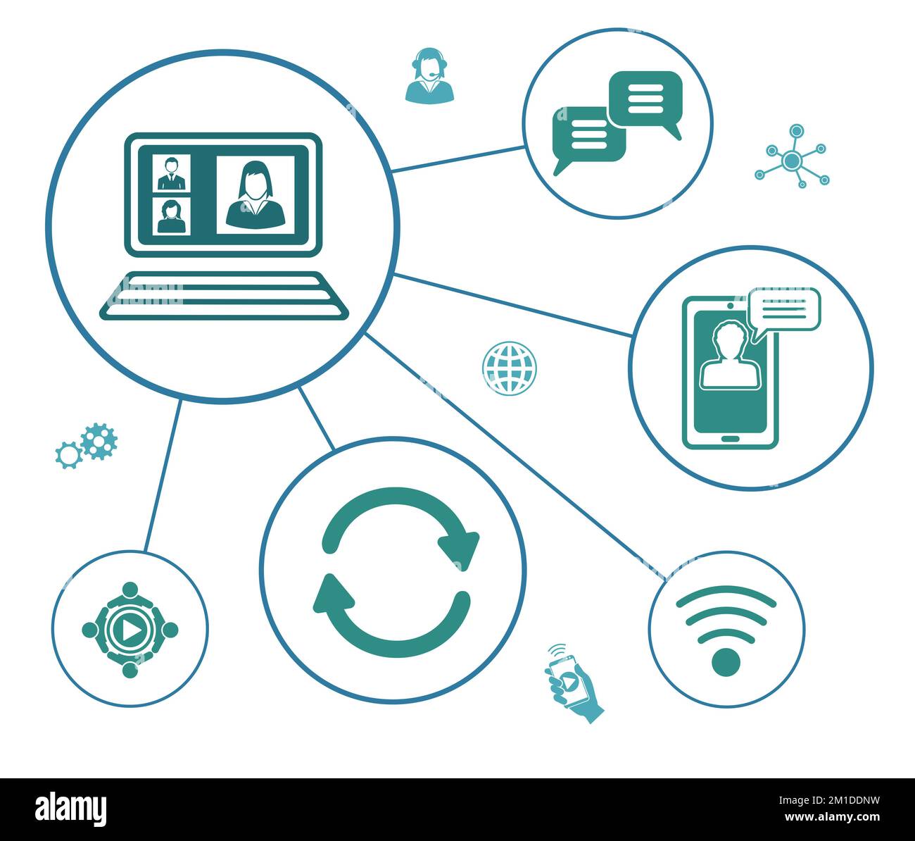Video conference online meeting icon Cut Out Stock Images & Pictures ...