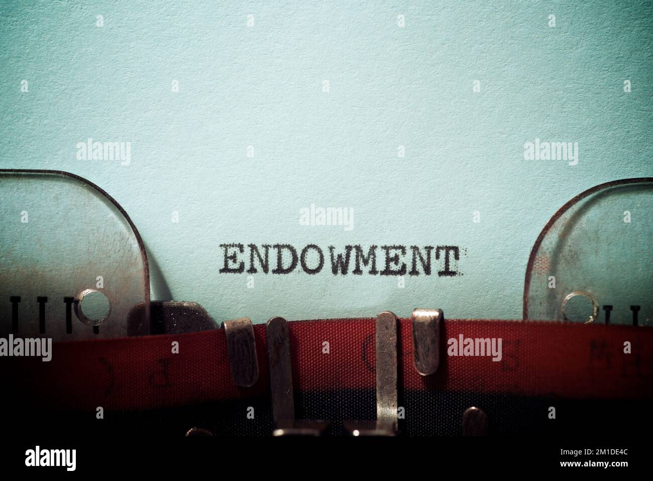 Endowment word written with a typewriter Stock Photo - Alamy